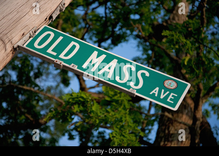 Old Mass Avenue road sign outside of Boston, MA Stock Photo - Alamy