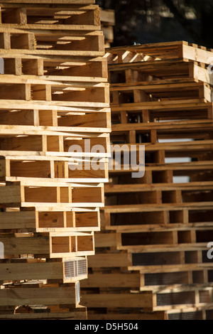 Abstract of Stacked Wooden Pallets Stock Photo - Alamy