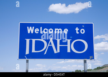 Welcome to Idaho State Sign Stock Photo - Alamy
