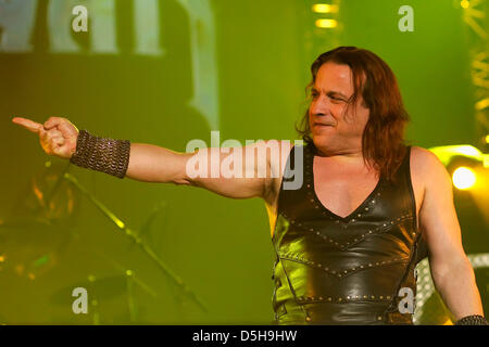 Eric Adams, lead singer of heavy metall band Manowar, sings during a ...
