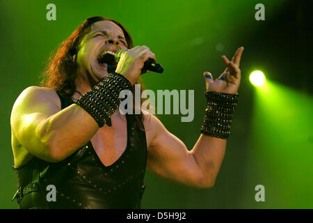 Eric Adams, lead singer of heavy metall band Manowar, sings during a ...