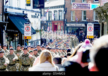 Ripon, North Yorkshire, UK. Wednesday 3rd April 2013. Members of 21 ...
