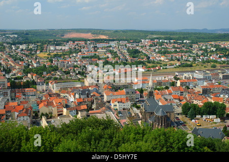 Overview of Forbach town from Schlossberg castle tower, Forbach ...