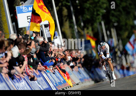 Tony Martin in action during the Elite men time trial race at the World ...