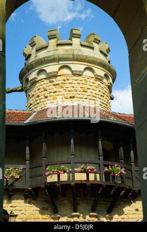 France, Moselle, Forbach, Schlossberg castle, fortified castle built in ...