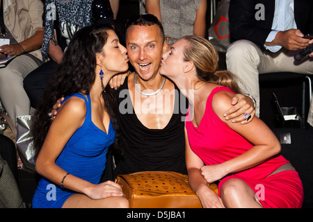 Rebecca Mir, Hubertus Regout and Leyla Mert at Mercedes-Benz Fashion ...