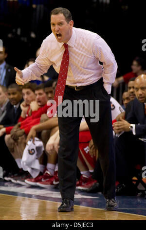 Rutgers coach Mike Rice reacts to play during the first half of an NCAA ...