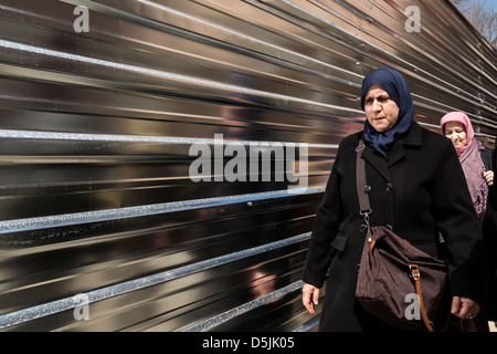 Women with Muslim veil outside the Hagia Sophia, Istanbul, Turkey Stock ...