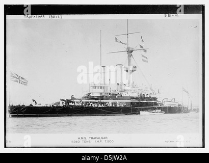 HMS Trafalgar 1887 trafalgar class battleship of the royal navy Image ...
