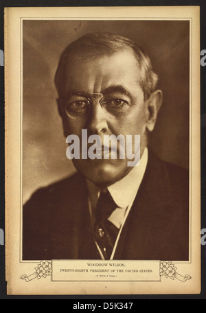 A formal portrait of Woodrow Wilson, the 28th President of the United ...