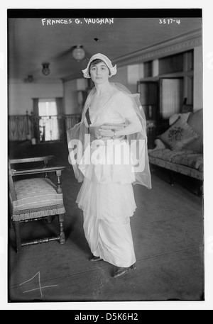 A portrait of Frances G. Vaughan, captured in a formal photographic ...