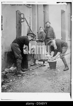 This image shows British soldiers at Etaples, France, in February 1915 ...