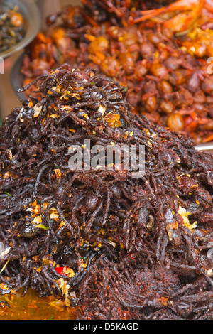 Fried Tarantulas for eating in Cambodia, a local delicacy Stock Photo ...