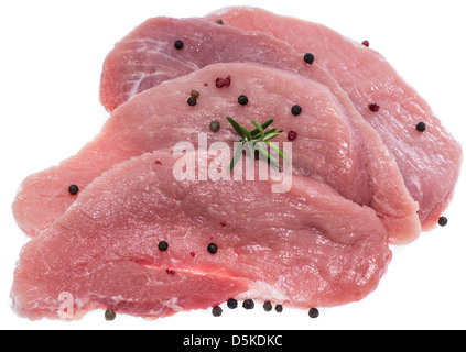 Raw Cutlet isolated on white background Stock Photo - Alamy