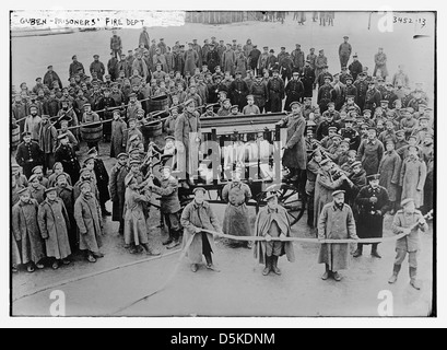 This photograph shows Russian prisoners, including various ethnic ...