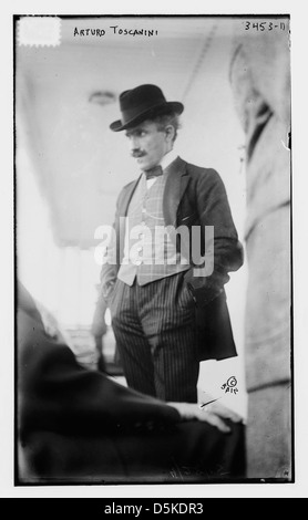 Arturo Toscanini, an Italian conductor, renowned for his leadership of ...