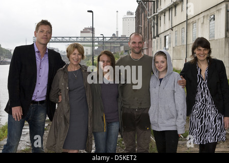 Anke Retzlaff, Corinna Harfouch, Jella Haase at a photocall on the set ...