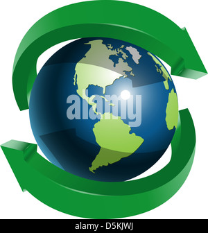 Two circle arrows, recycle icon. Flat illustration. Filled line style ...
