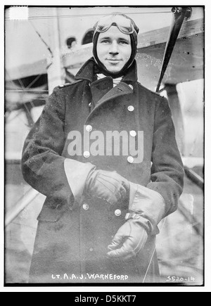 A portrait of Reginald Warneford, a British pilot and recipient of the ...