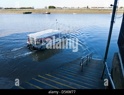 The ferry crossing the River Great Ouse from West Lynn to King's Lynn ...