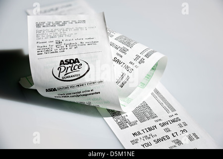 Close up of Till receipts Stock Photo - Alamy