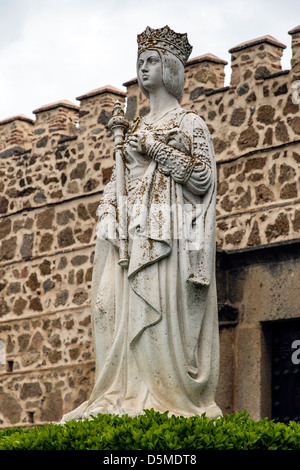 Monument to Isabel la Catholic, of a statue in Toledo, Castilla la ...