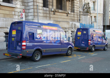 G4S security vans parked outside Waterloo Station in London Stock Photo ...