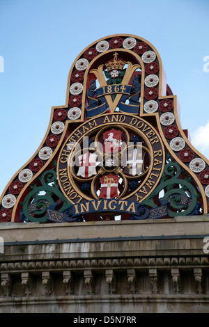 Coat of arms, London Chatham and Dover Railway, commemorating opening ...