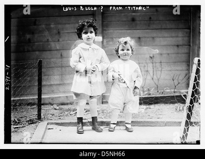 Louis & Lola ?, TITANIC survivors, Photo taken before the 'orphans' of ...