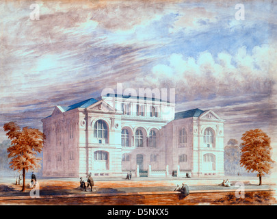 Lenox Library, New York City. Perspective rendering Stock Photo - Alamy