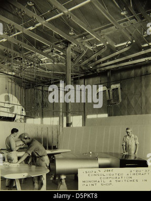 This factory image shows the interior of the Consolidated/Convair ...