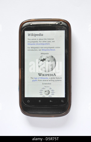 Wikipedia logo displayed on smartphone Stock Photo - Alamy