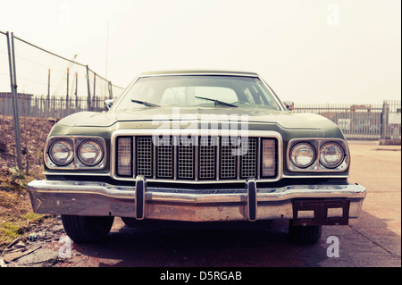 Classic Vintage Ford Gran Torino Station Wagon. Rear view in motion ...