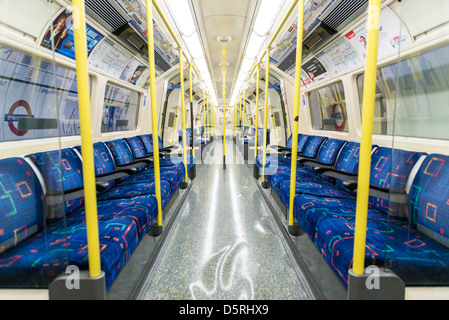 Seats inside the Northern line underground tube station trains London ...