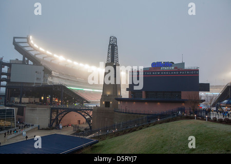 USA, Massachusetts, Boston, Foxborough, Gillette Stadium, elevated view ...