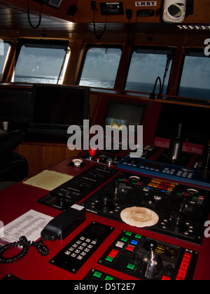 Details inside the Bridge of the Seismic Vessel CGG Veritas Vantage ...