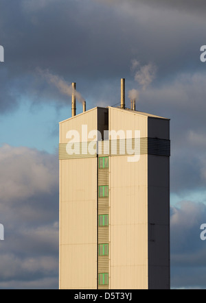 Quorn Foods factory fermentation tower at Billingham near Middlesbrough ...