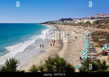 Spanien, Fuerteventura, Costa Calma. Strand, Gezeiten - Ebbe *** Spain ...