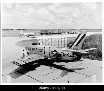 The F-86F-30 Sabre is an American jet fighter used during the Korean ...