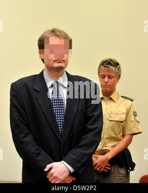 The defendant Gunnar D. who is accused to have murdered his ex-wife and ...