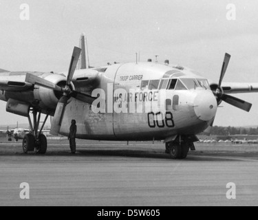 The Fairchild C-119F Flying Boxcar was a twin-engine cargo aircraft ...