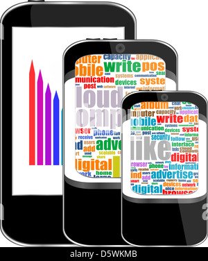 Set of touchscreen smartphones Stock Photo - Alamy