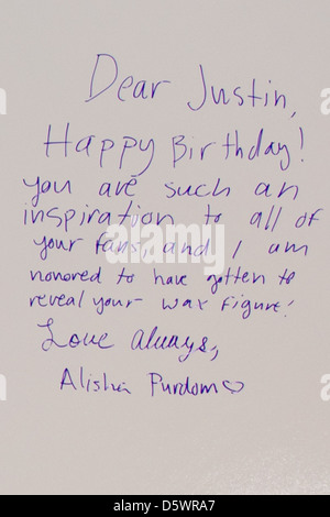 Alisha Purdom and Justin Bieber wax figure. 1 March 2012, Hollywood ...