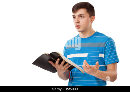 Young man preach the Gospel Stock Photo - Alamy