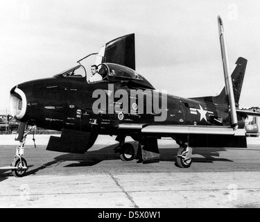The armament of a North American FJ Fury is displayed, showing six ...