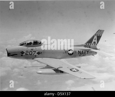 North American FJ-3M Fury of VF-53 in flight c1957 Stock Photo - Alamy