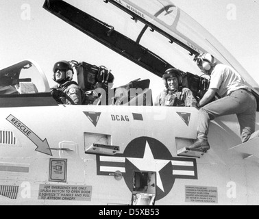 Captain William Fallon and Lieutenant Burke Wellborn of Carrier Air ...