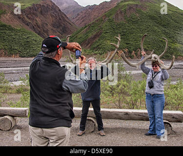 June 27, 2012 - Denali Borough, Alaska, US - The rugged peaks of the ...