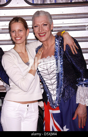 Tony Sheldon, Karolina Kurkova, Will Swenson and Nick Adams backstage ...