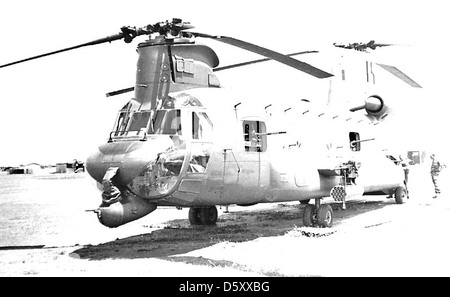 The Boeing CH-47A Chinook, a heavy-lift helicopter, was equipped with ...